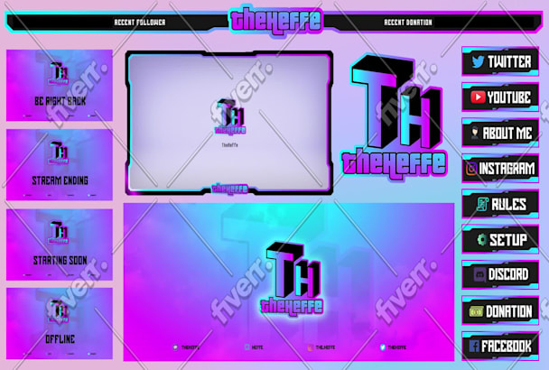Custom attractive design twitch for gamers by Simobenchekroun