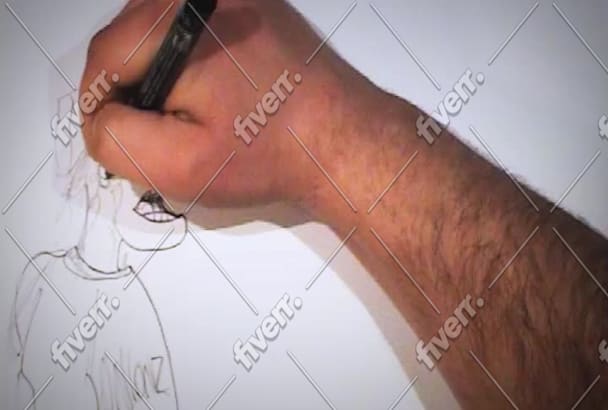 Do a video while speed drawing a funny character with your message on ...