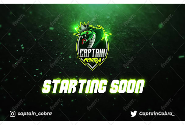 Create animated brb, starting soon screen for twitch by Anandhh