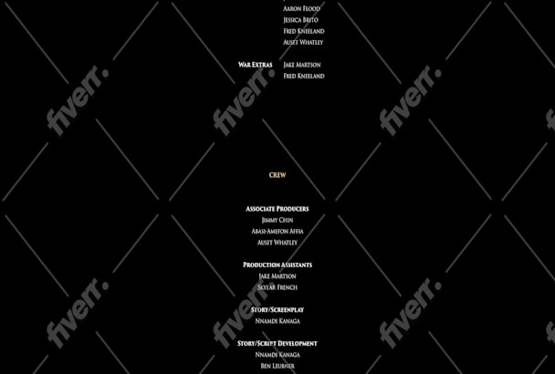 Design the end credit sequence for your film by Emmoreno