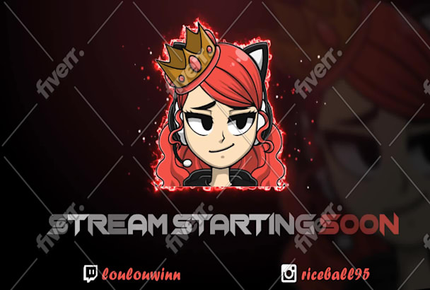 Create animated brb, offline screen, intro for twitch by Pixelage