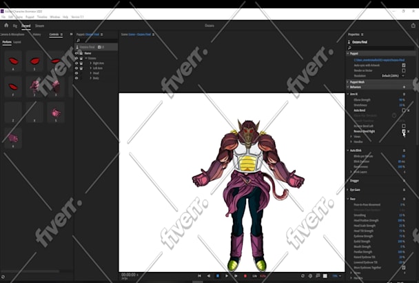 Create adobe character animator puppet file by Digitalpuppets