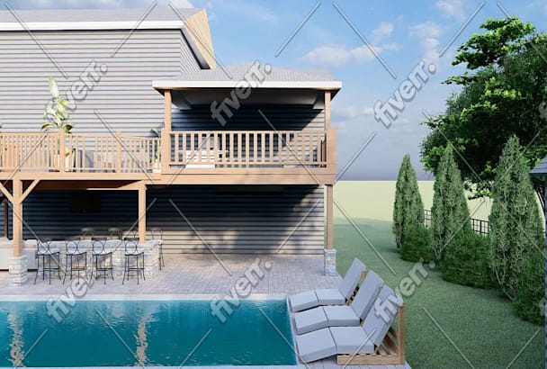 Create 3d backyard,landscape, garden,patio design by Marajm