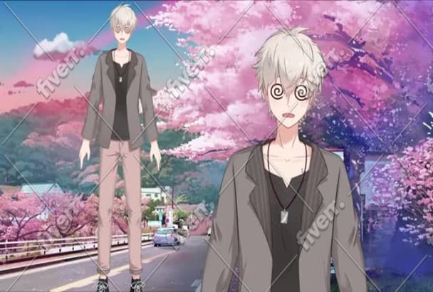 Design professional live2d and vtuber,facerig anime character models by ...