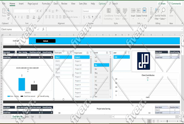 Create professional excel dashboard by Tips4anything