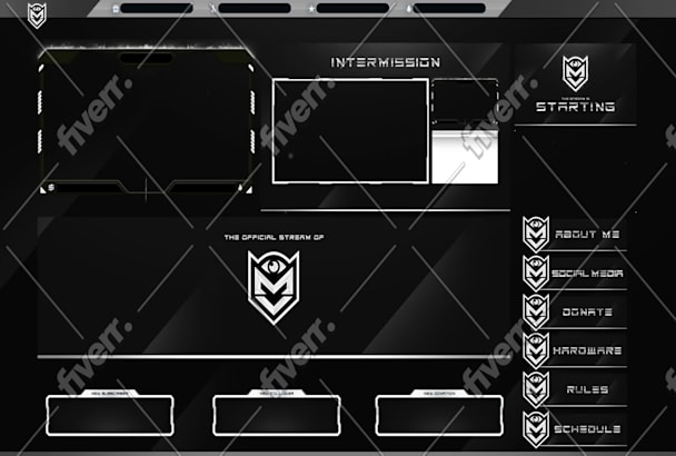 Design animated twitch overlay, facecam, panels, screen for stream by ...