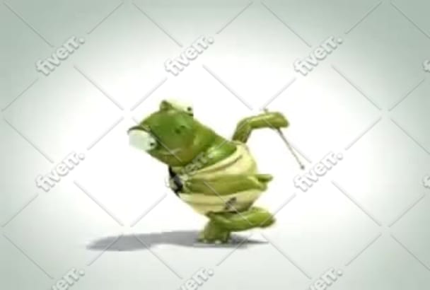 Make this funny turtle dance and get crazy and show your logo or text ...