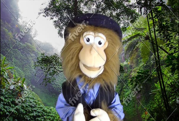 Have old man monkey create a custom puppet video by Puppetpals
