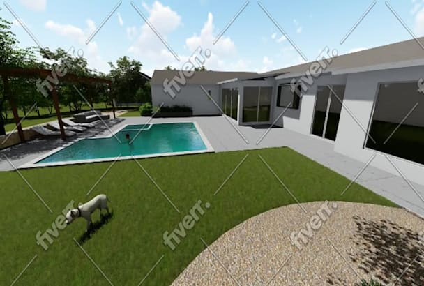Design your garden, backyard, roof top, terrace and 3d render by Artmirror