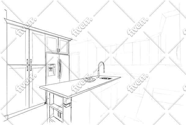 Create a stylish sketch of your favourite place and city by Radennorfiqri