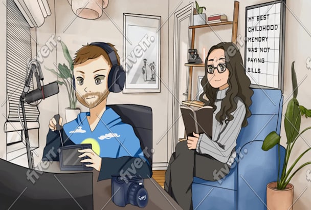 Create custom gif animation 2d for your character or fanart by Eriart25