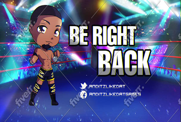 Make animated twitch brb, starting soon, offline screens by Ssjin3