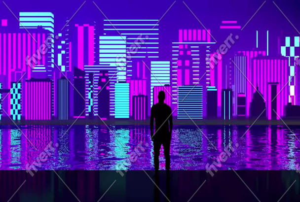 Make animated vaporwave art for you by Bomburi