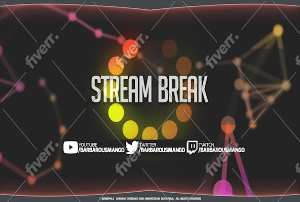 Create an animated chroma twitch overlay package by Benephla
