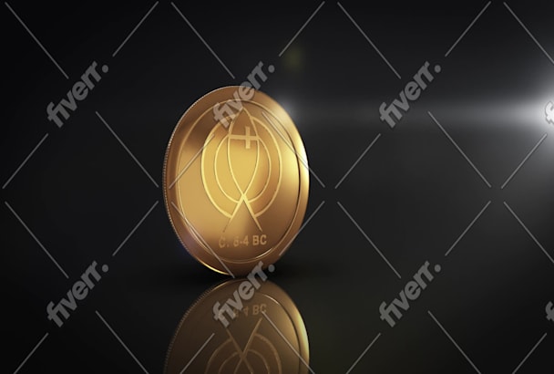 Create a 3d coin logo animation by Threeddesigner