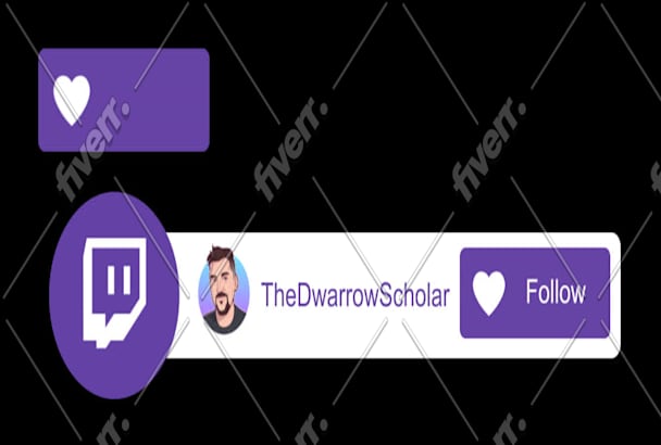 Create your twitch follow animation by Mekashikato