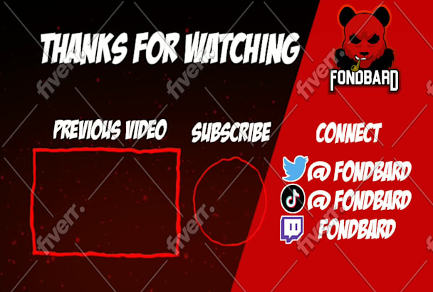 Design animation youtube outro video, end screen in 24 hours by Teporo