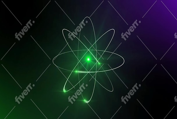 Make this simple and professional atom logo reveal by Rukshan