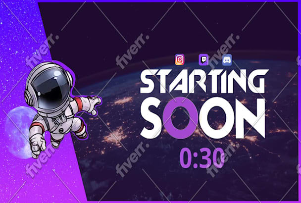 Create animated countdown starting soon for twitch streaming by ...