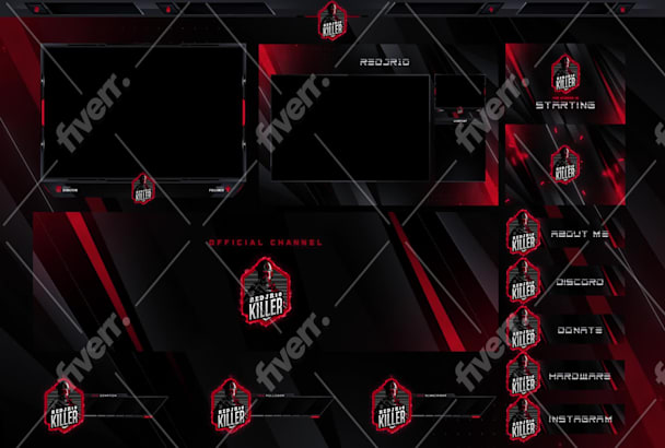 Design animated twitch overlay, facecam, panels, screen for stream by ...