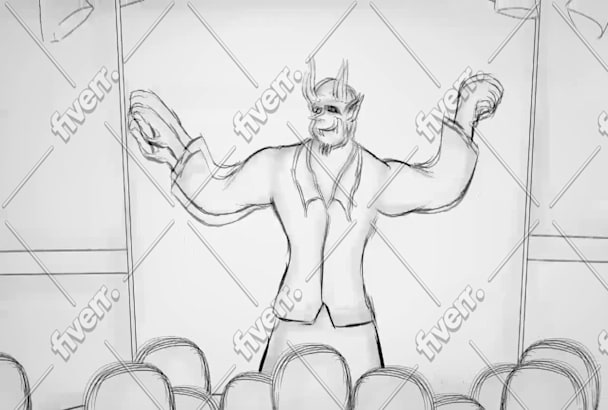 Make custom black and white 2d animation video by Satrialembusura