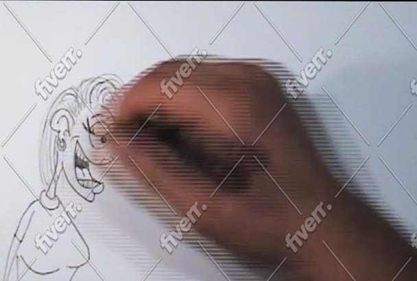Do a video while speed drawing a funny character with your message on ...