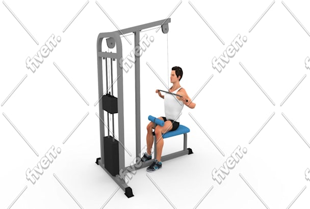 Do fitness, gym exercise animation, physical therapy in 3d by Kiran_456 ...