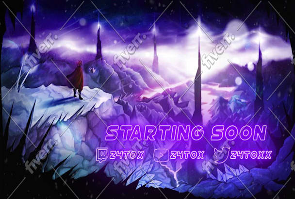 Make animated starting soon screen for your stream by Sherazbutt786