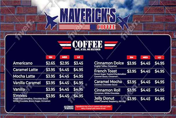 Design digital screen food menu tv board for your restaurant by ...