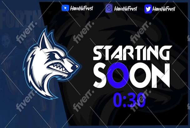 Create animated countdown starting soon for twitch streaming by ...