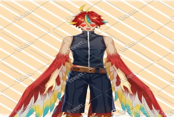 Design professional live2d and vtuber,facerig anime character models by ...