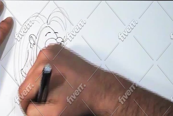 Do a video while speed drawing a funny character with your message on ...
