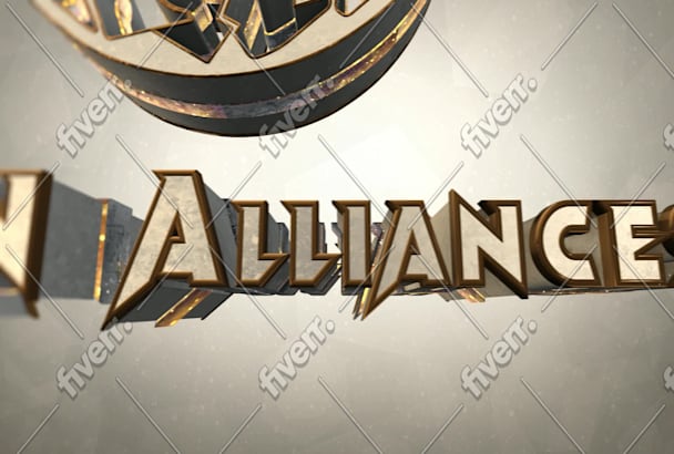 Create metallic gold silver 3d logo reveal intro animation video by Devi_wp