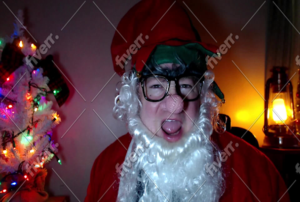 Record a video message as an angry elf from the north pole by Mikemburke