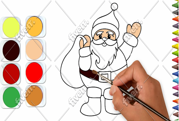 Make coloring pages drawing videos for kids by Picretouch