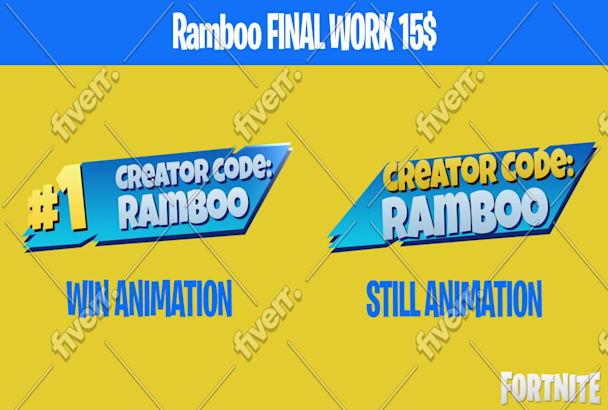 Create fortnite support creator code animation by Imhugoleandro