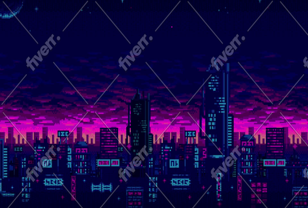 Create pixel art stream overlays and graphics by Idkpixel