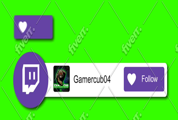 Create your twitch follow animation by Mekashikato