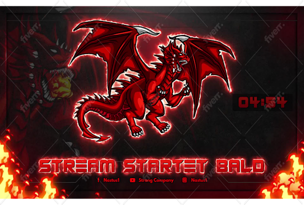 Create animated brb, intro, static offline screen for twitch by Kong_vector