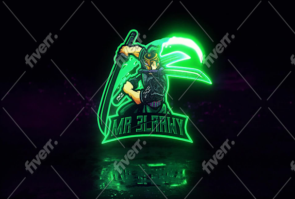 Do neon twitch intro logo animation, esport by Evgeniyart