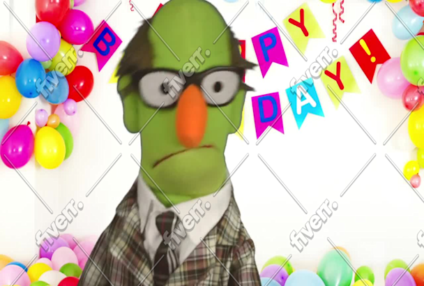 Have harold the puppet make a video about anything by Puppetgrams