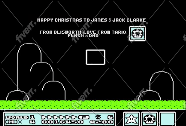 Write a custom super mario message by Shaunwebb