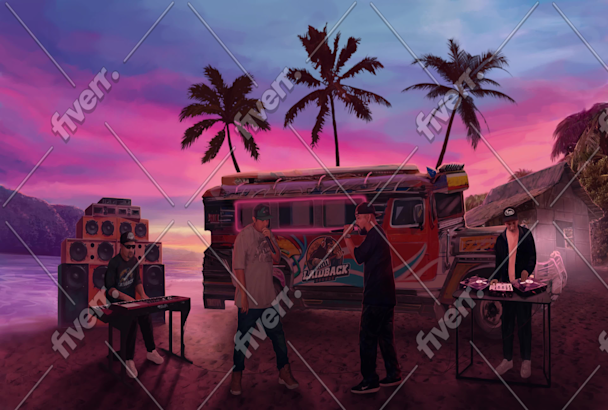 Create lofi hip hop animations by Sandrotsk