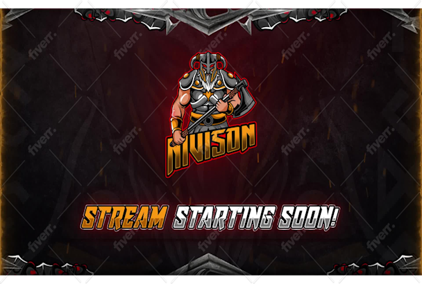 Create animated brb, intro, static offline screen for twitch by Kong_vector