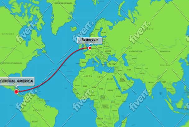 Create travel map route animation video by Tutorcollege