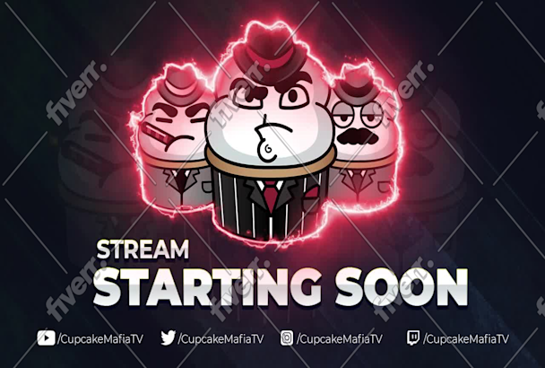 Animated starting, brb, intro, for twitch by Mangologic