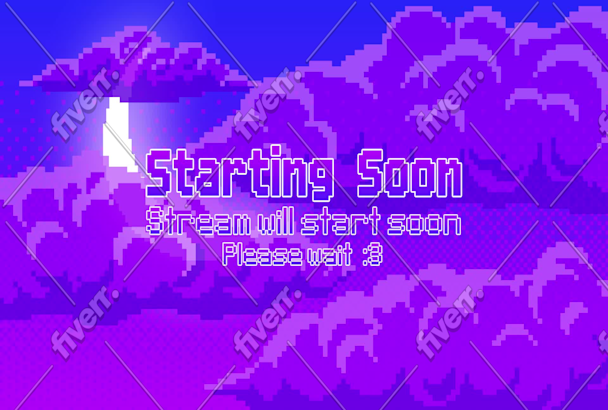 Create pixel art stream overlays and graphics by Idkpixel