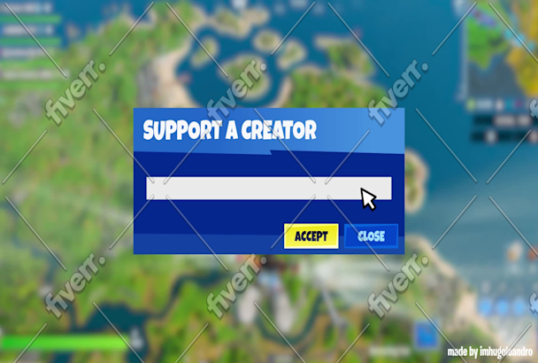 Create fortnite support creator code animation by Imhugoleandro