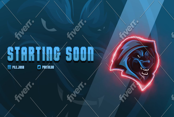 Animated starting, brb, intro, for twitch by Mangologic