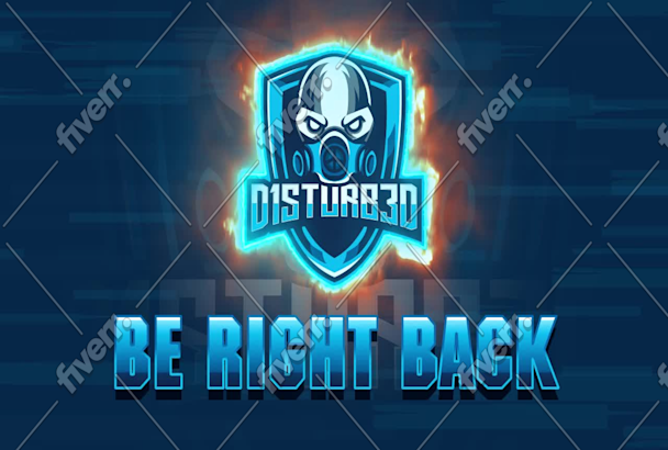 Animated starting, brb, intro, for twitch by Mangologic